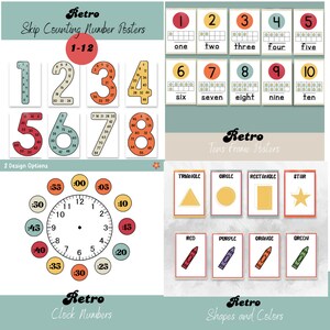 Retro Classroom Decor Bundle, Classroom Management Bundle, Instant ...