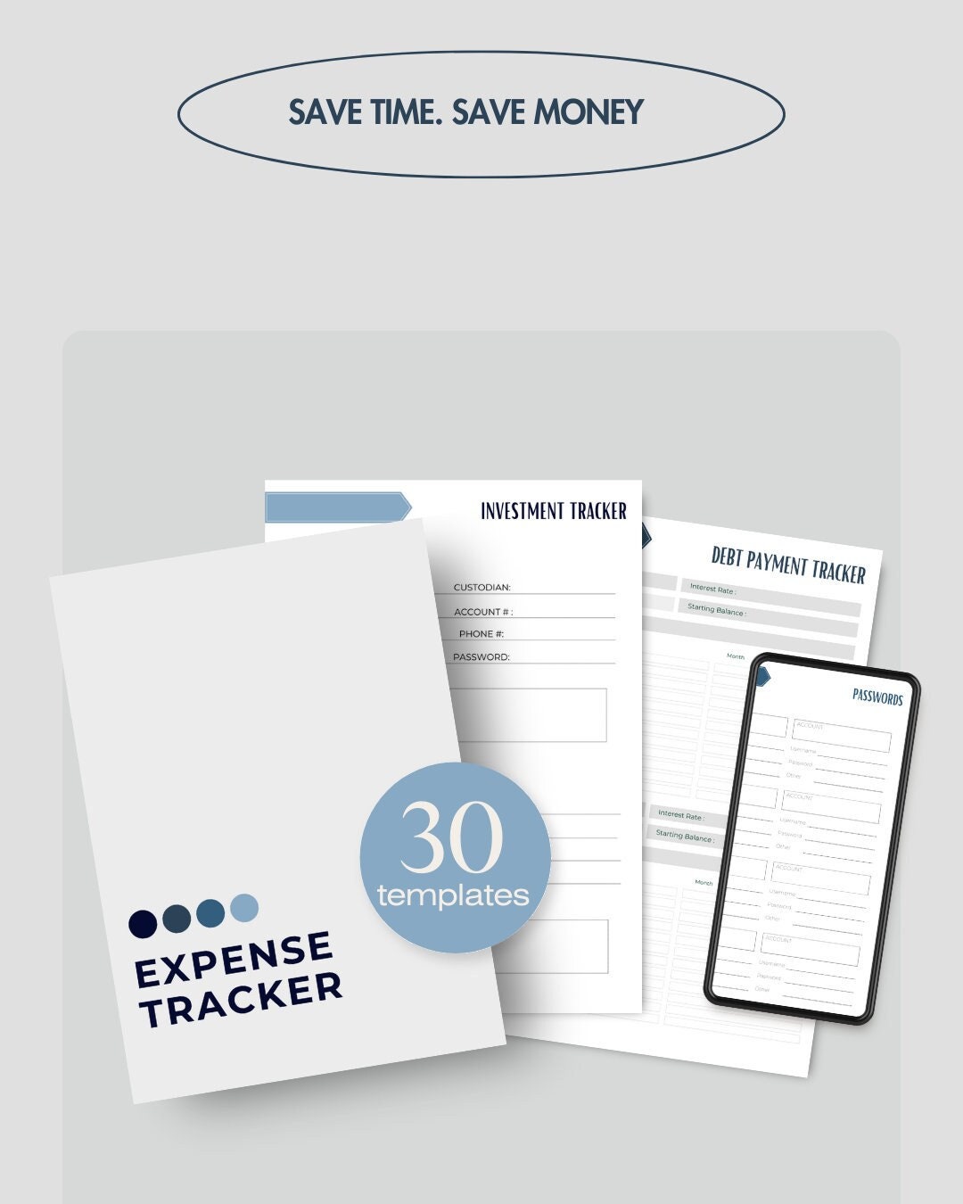 Financial Tracker, Expense Tracker, Money Manager, Save Money Bundle - Etsy
