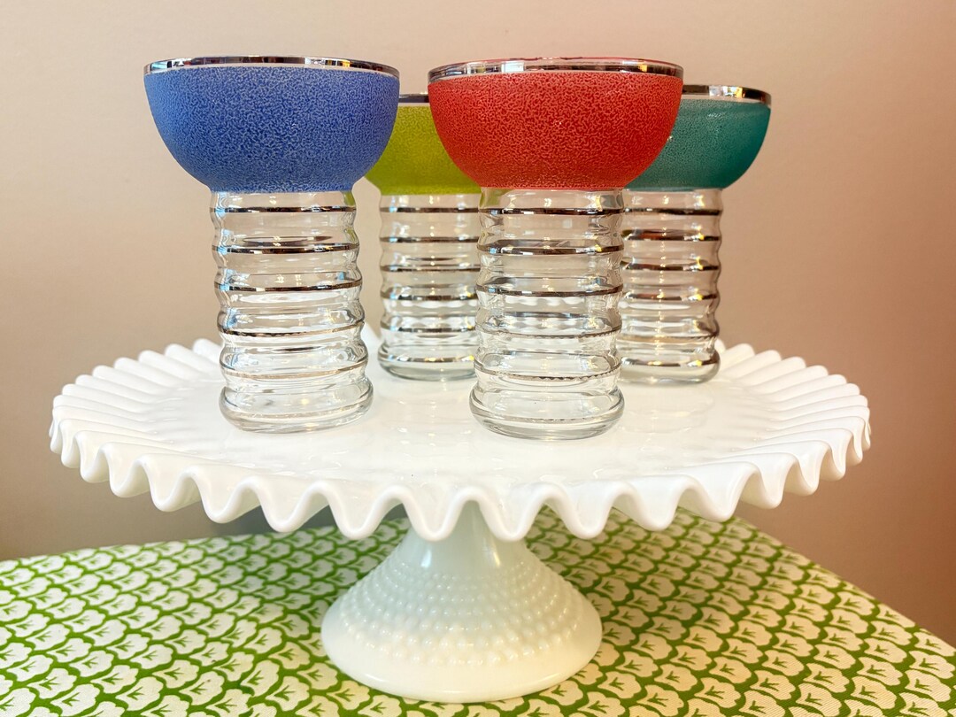 Set of 4 1930s Art Deco Style Dunbar Aramis Textured Ringed Tumblers - Etsy