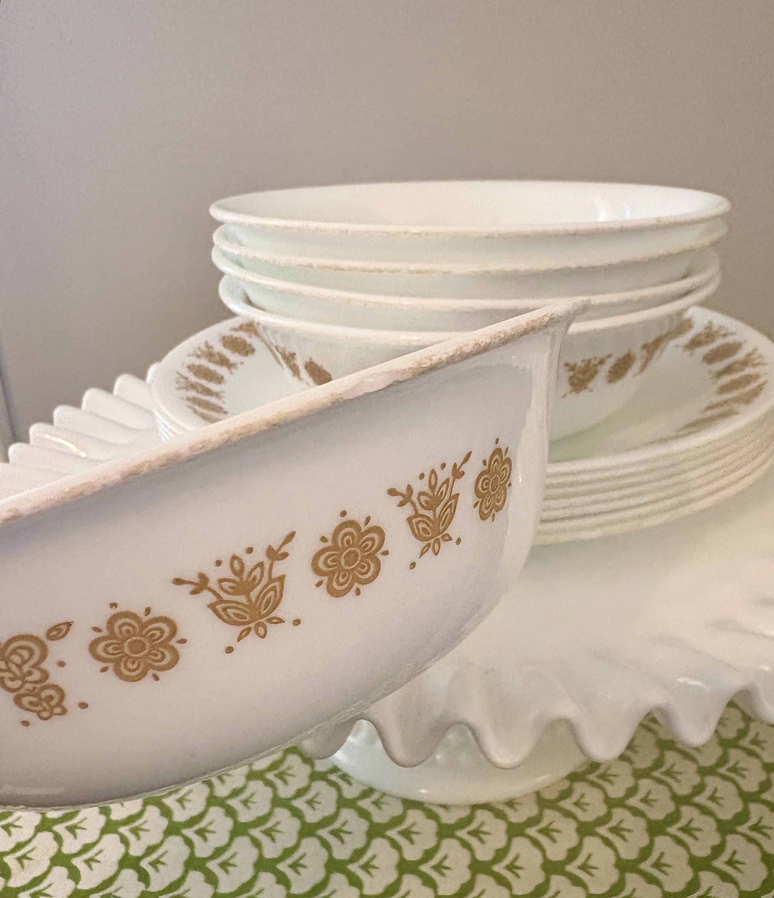 Vintage Corelle Butterfly Gold Cereal Bowl: Harvest Gold Kitchen Decor ...