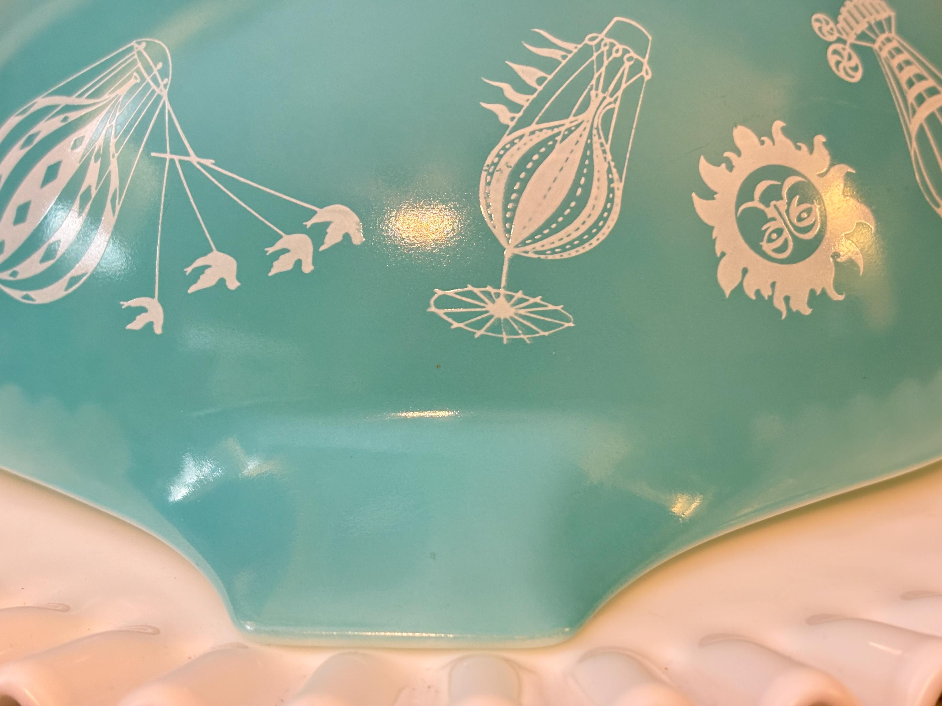 Vintage Pyrex Hot Air Balloons Promotional Cinderella Bowl #444 - Etsy