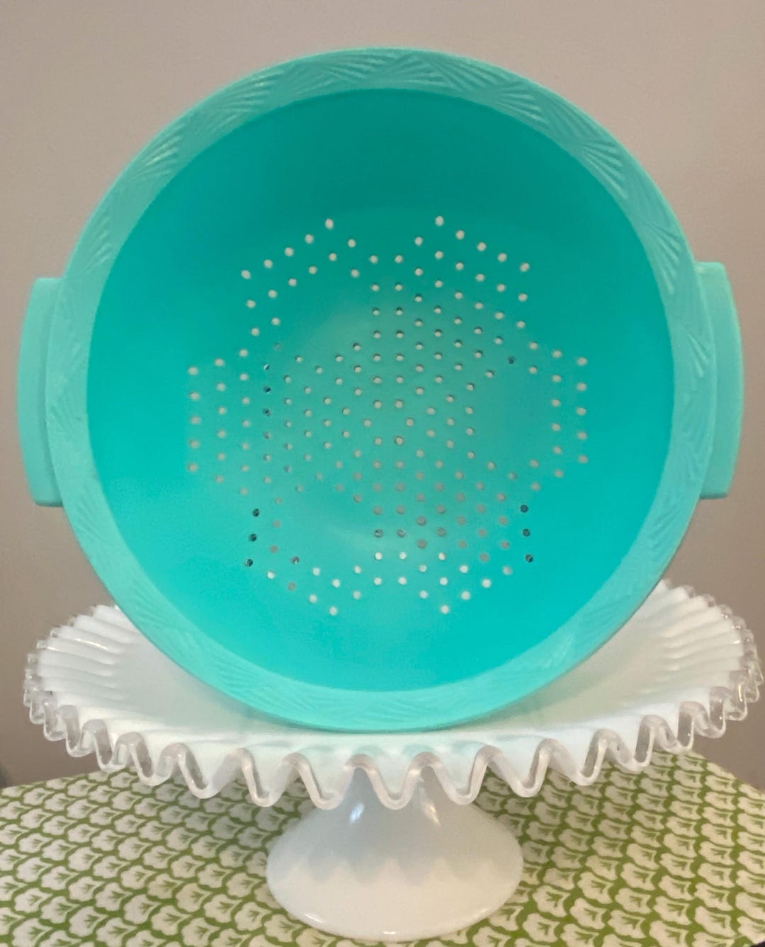 Vintage Plastic Turquoise Colander Strainer With Feet - Etsy