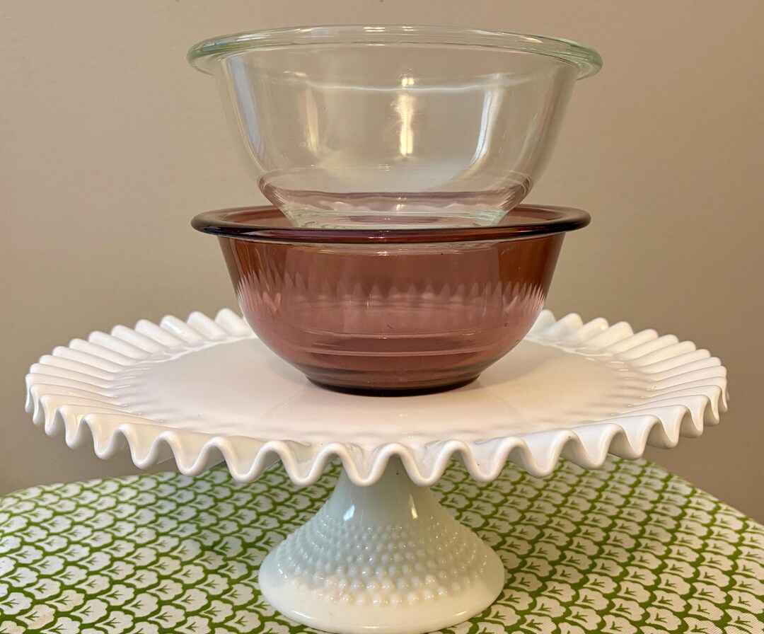 CHOICE - Vintage Pyrex Cranberry OR Clear Glass Mixing Bowl #322 / 1.5 ...