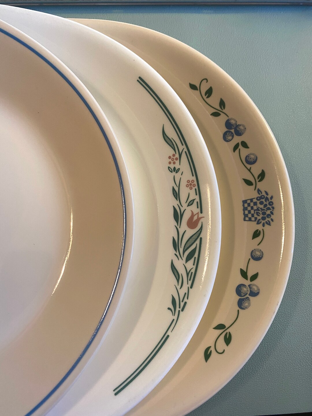 Vintage Corelle Corning Ware Oval Platters Choice Blueberry Bouquet ...