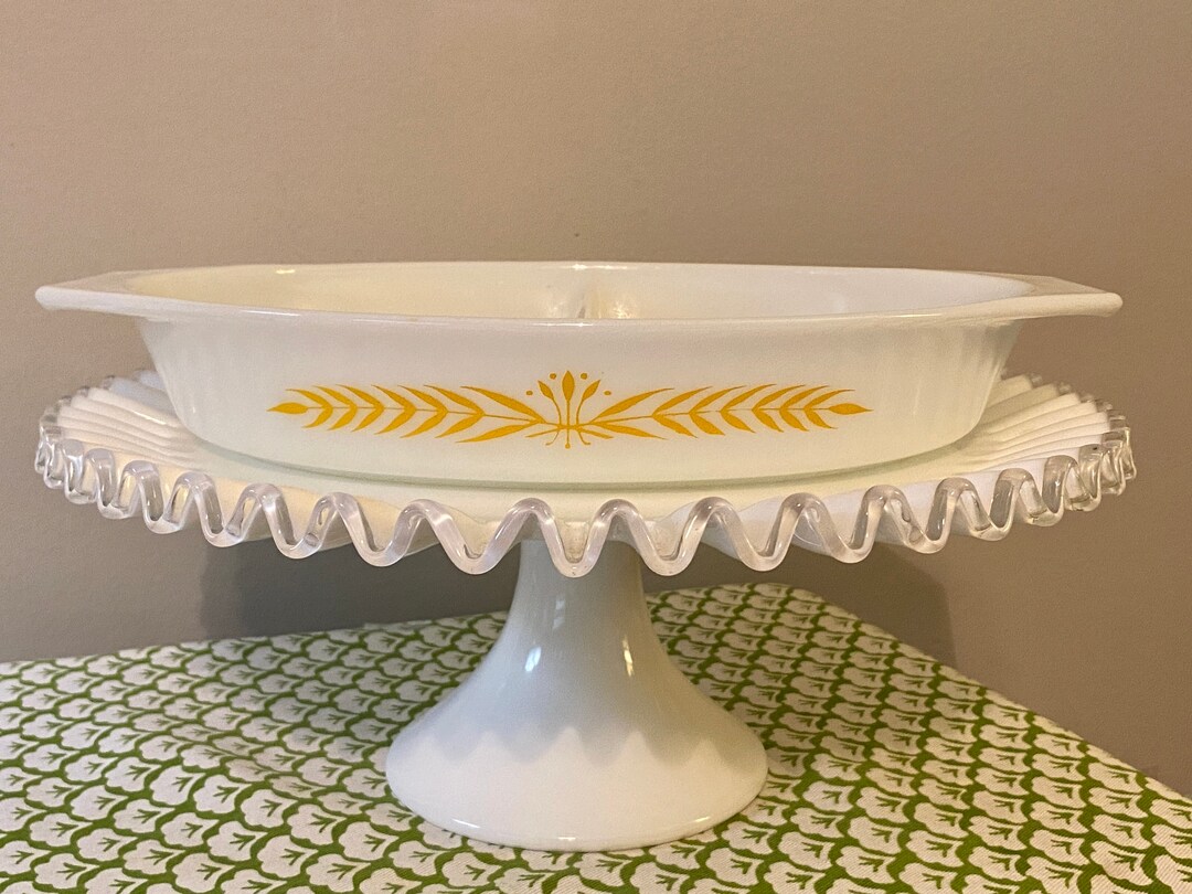 Vintage Pyrex Promotional Royal Wheat Divided Dish - 1.5 Quart - Etsy