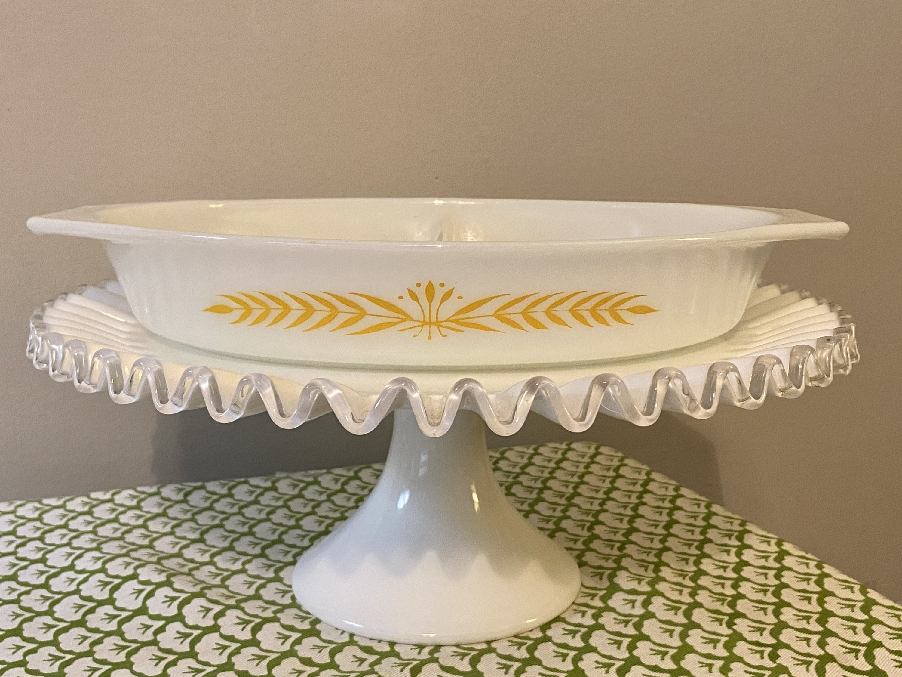 Vintage Pyrex Promotional Royal Wheat Divided Dish 1.5 Quart | Etsy