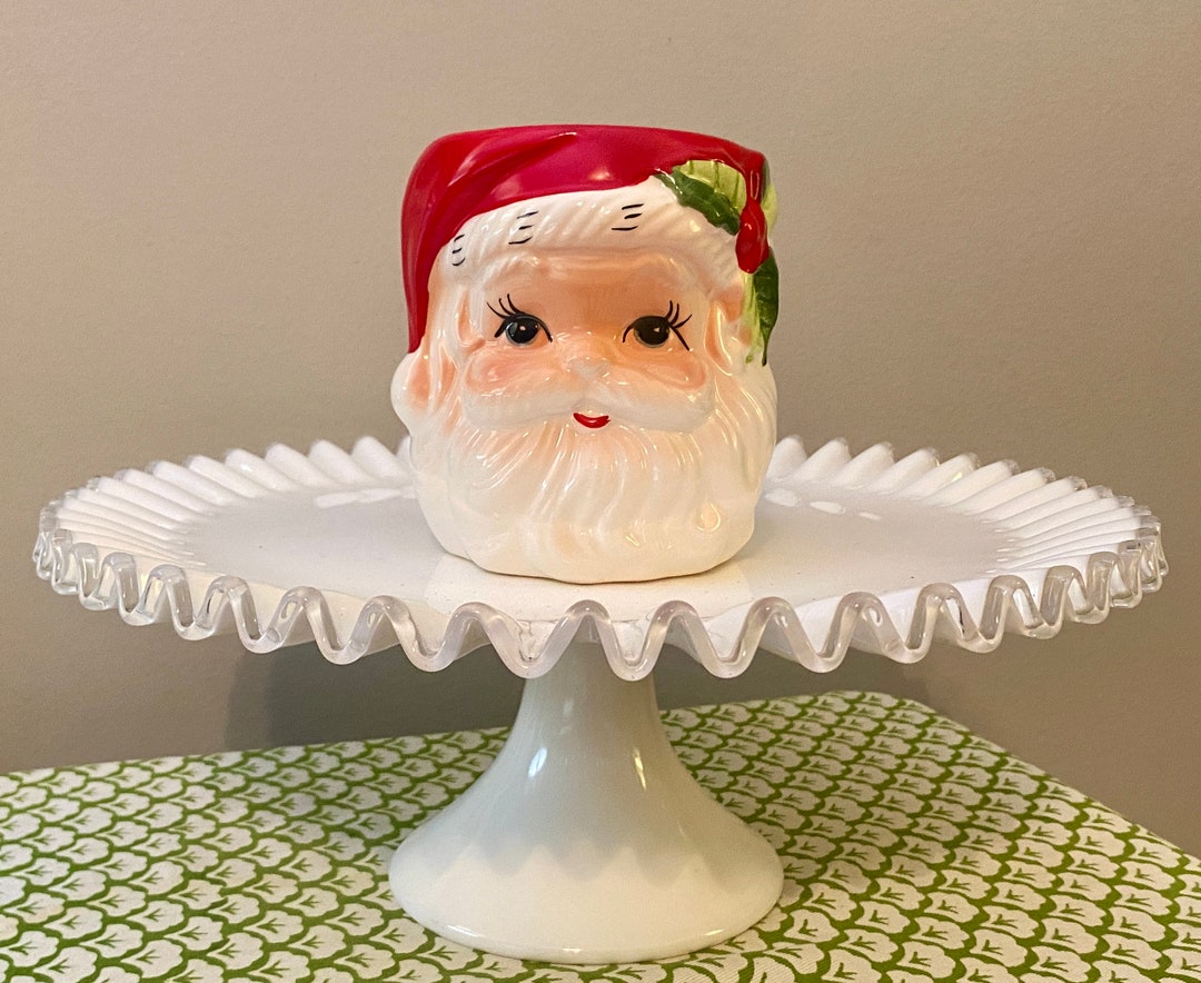 Vintage Ceramic Santa Head Planter by Relpo - Christmas Planter - Etsy