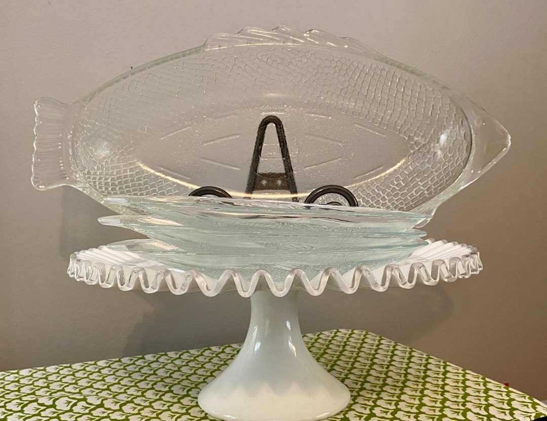Vintage Glasbake Large Clear Glass Fish Dish/platter for Baking And/or ...