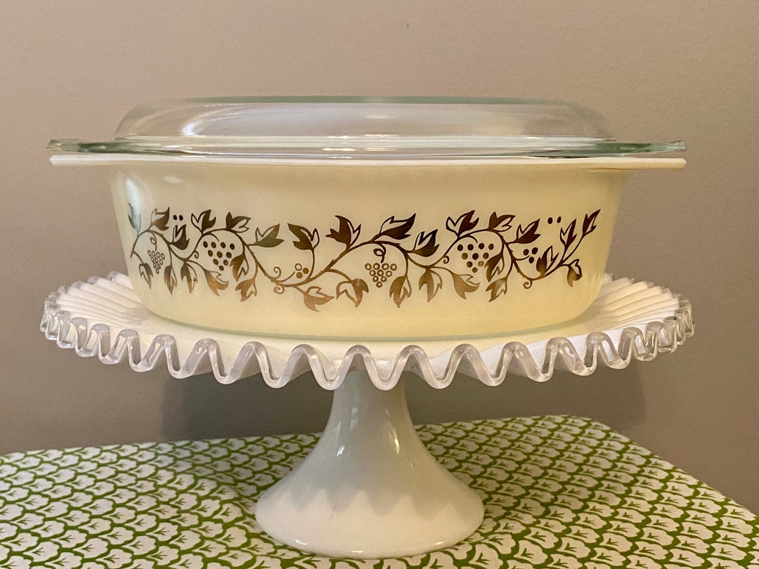 Pyrex Promotional Golden Grapes Oval Casserole 045 With Lid - Etsy
