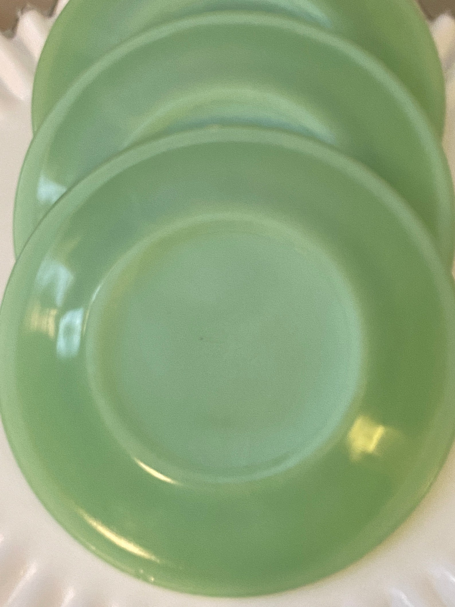 Vintage Fire King Jadeite Restaurant Ware Salad/dessert Plates - Etsy