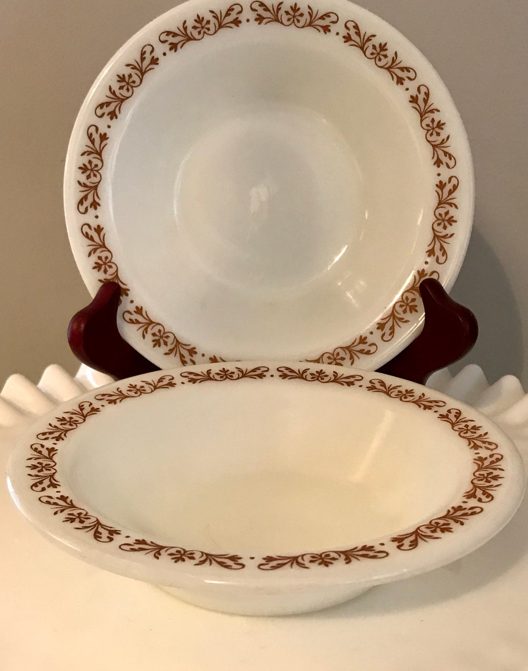 Pair of Pyrex Tableware Bowls by Corning Copper Filigree - Etsy