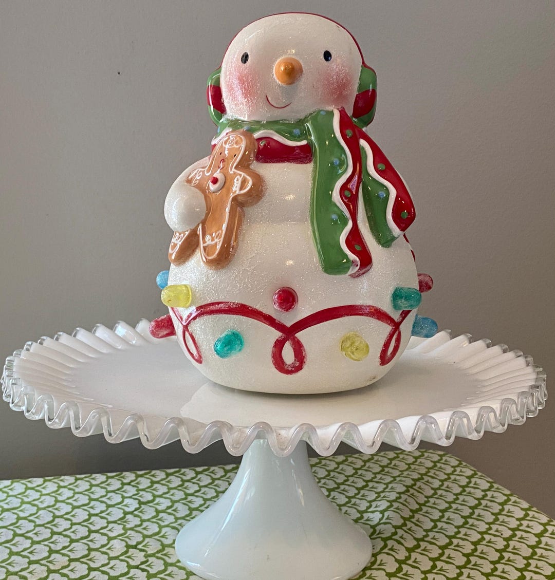 Hallmark 2010 "seasons Treatings" Gumdrop Snowman Holding Gingerbread ...