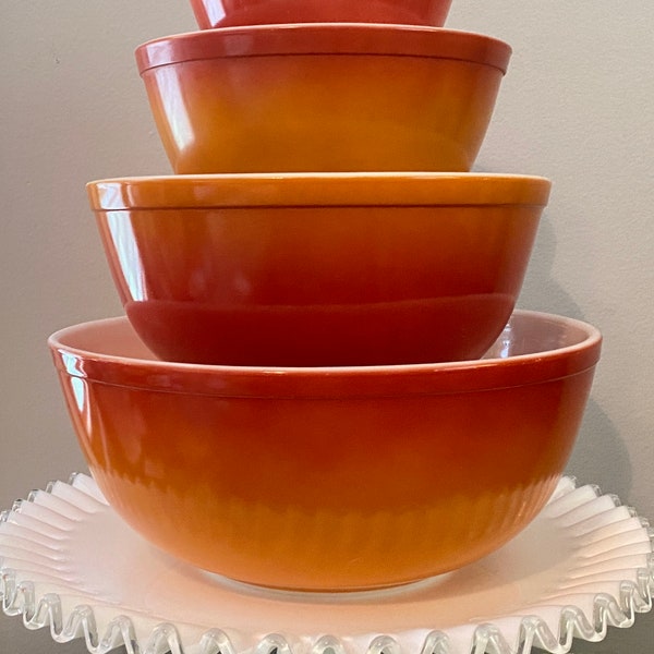 Pyrex 402 Red Mixing Bowl - Etsy