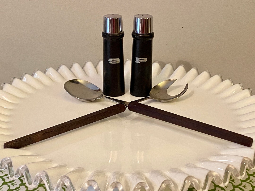 Vintage Salad Server and Salt & Pepper Set NIB - Japan - Etsy