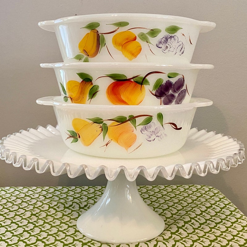 Fire King Painted Fruit - Etsy