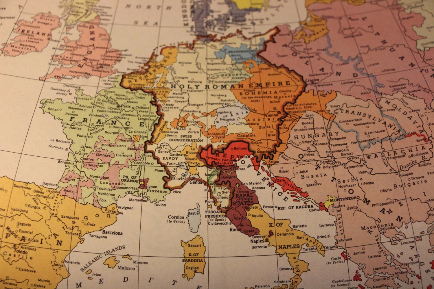 Map Digital Download Europe 1559 - Etsy