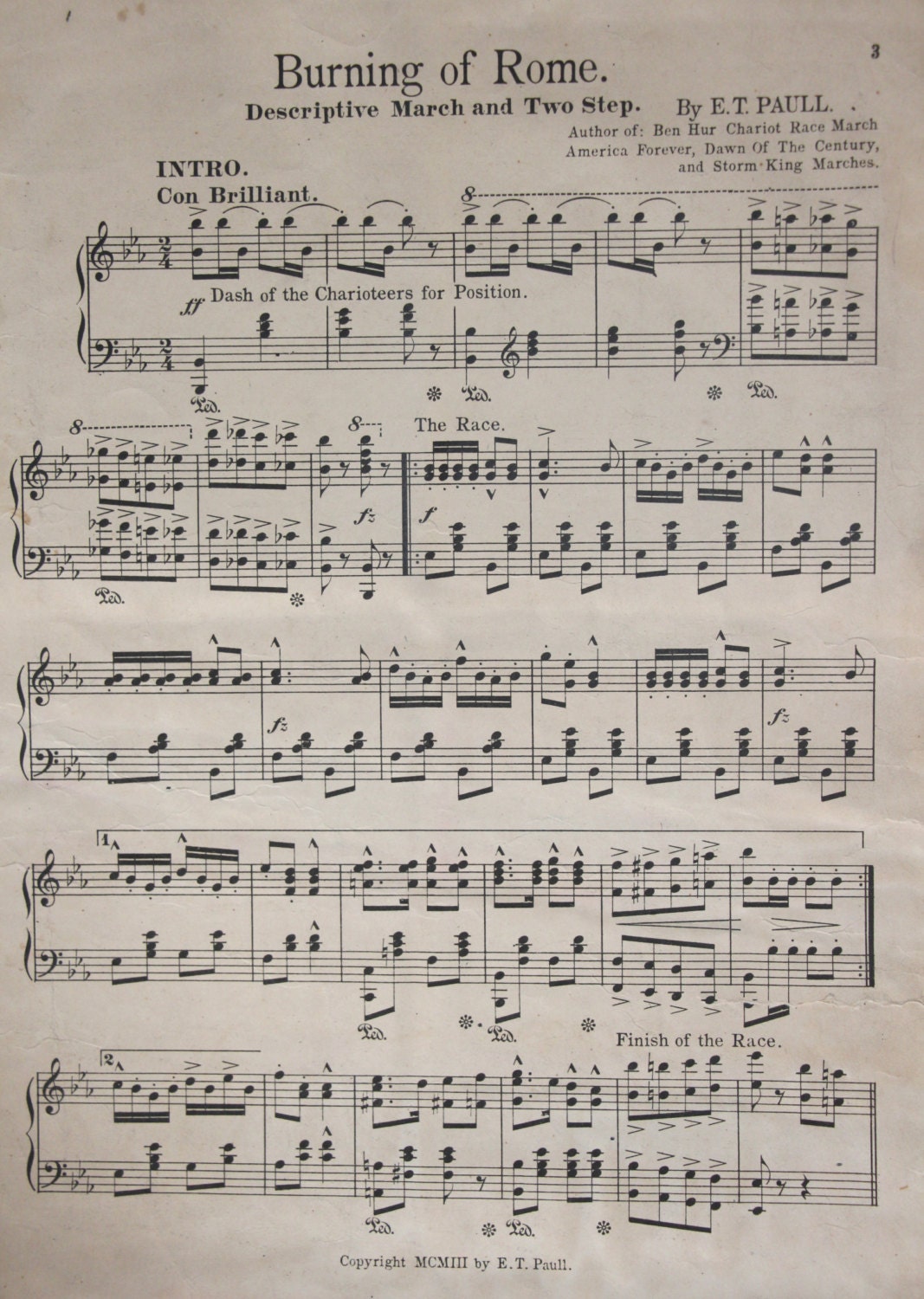 Sheet Music Digital Download - Burning of Rome - Etsy