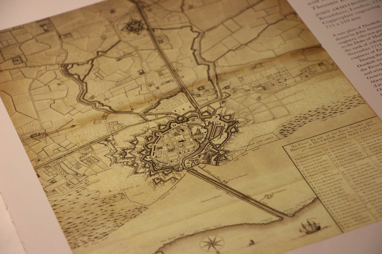 Mapa imprimir 'Plan de Dunkerque mostrando sus - Etsy México