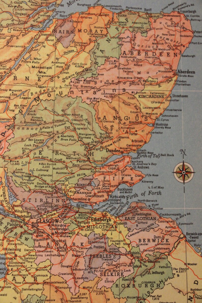 Map Digital Download 'firth of Forth' - Etsy