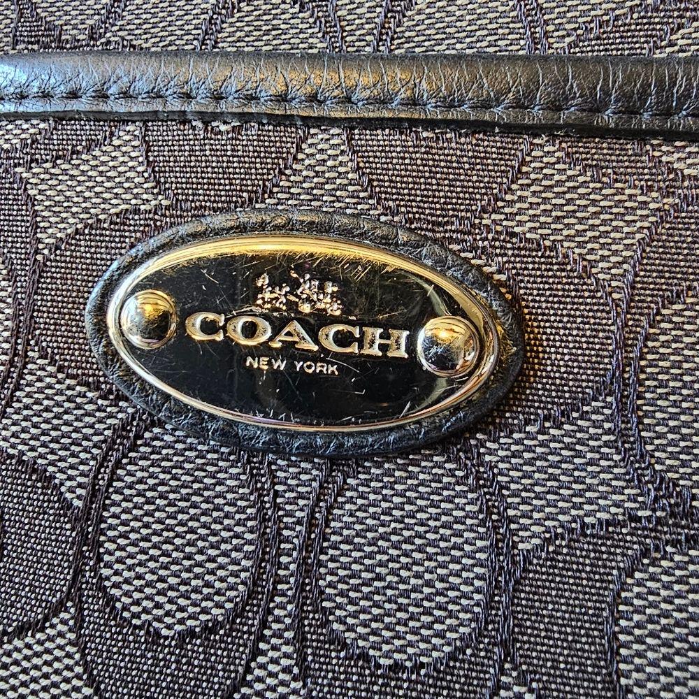 Coach Dark Grey Signature Canvas Crossbody Bag - Etsy