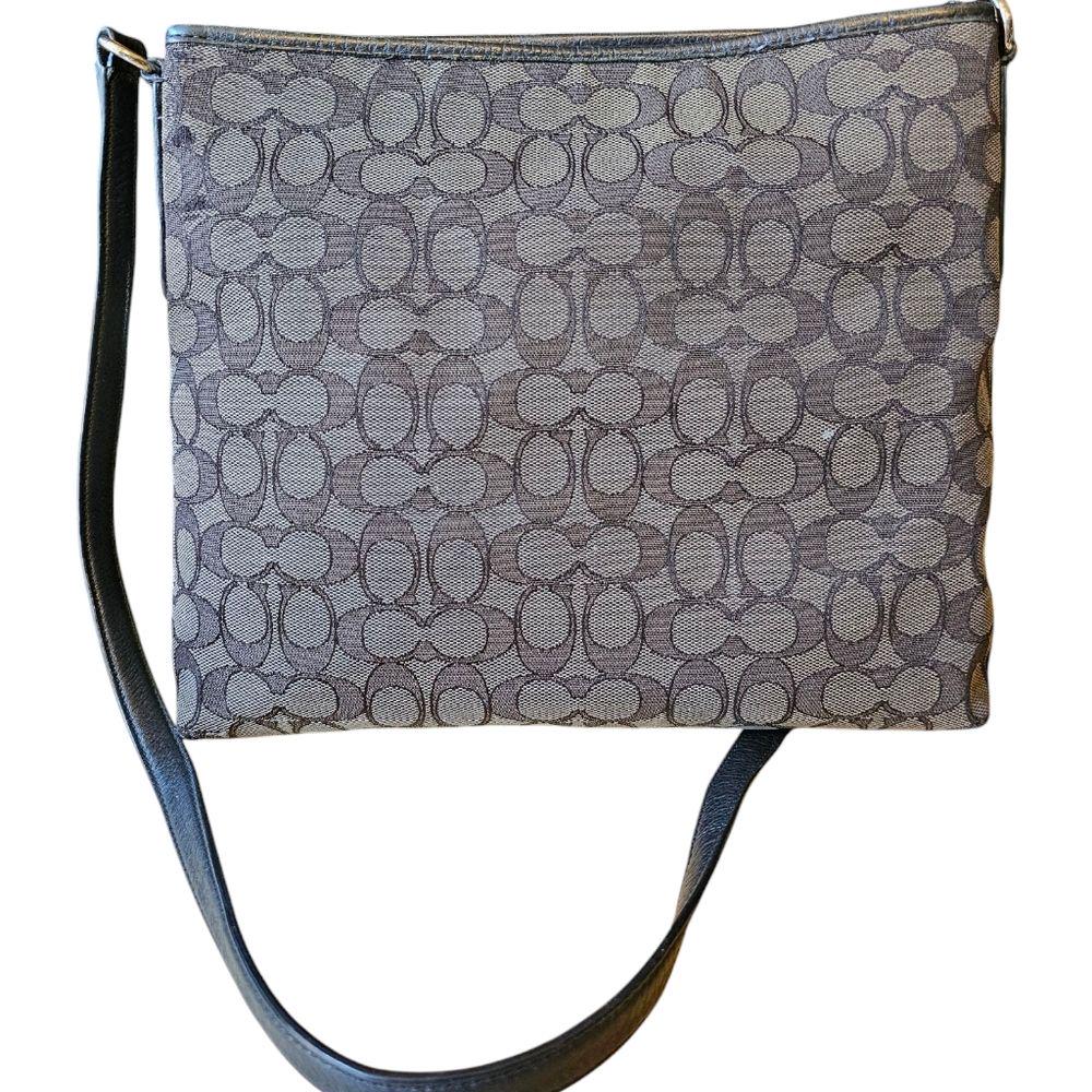 Coach Dark Grey Signature Canvas Crossbody Bag - Etsy