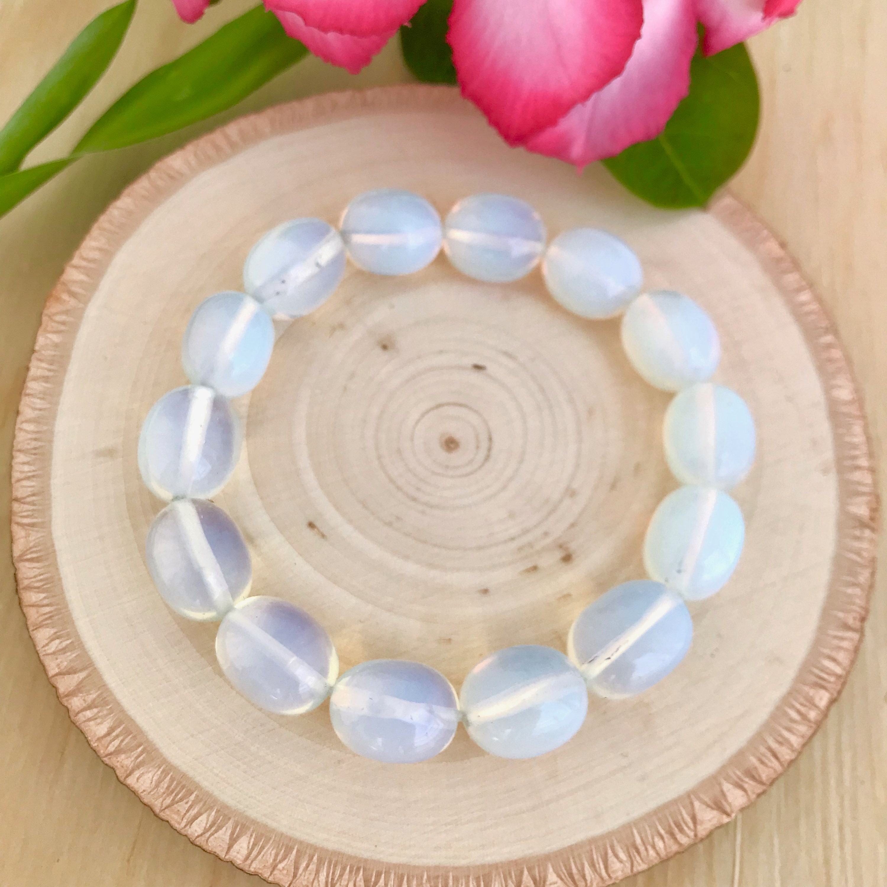 Dream to Grow Opalite Bracelet/enchanting Opalite Bracelet Healing Crystals/opalite Blue ...