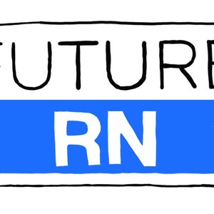 Future RN Badge Sticker - Etsy