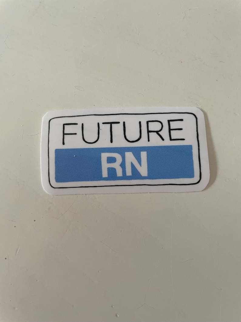 Future RN Badge Sticker - Etsy