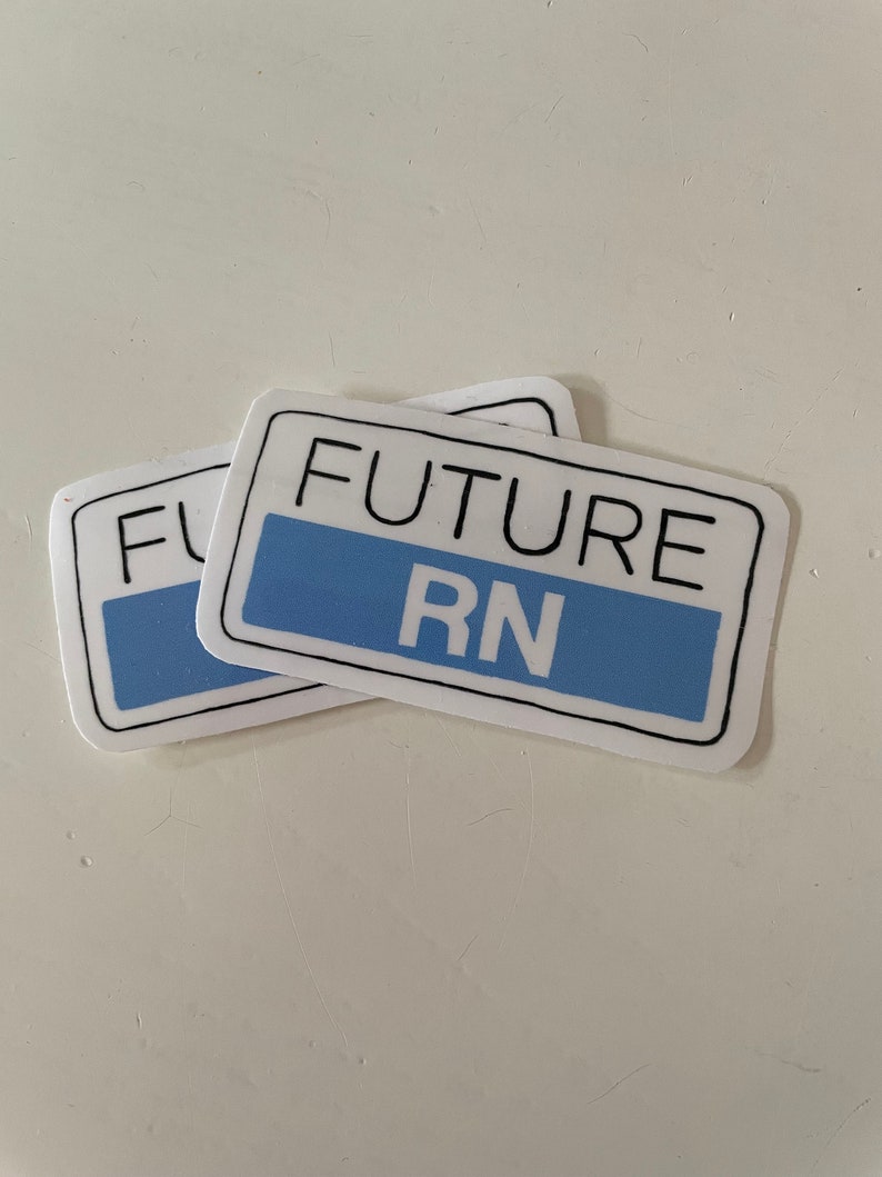 Future RN Badge Sticker - Etsy