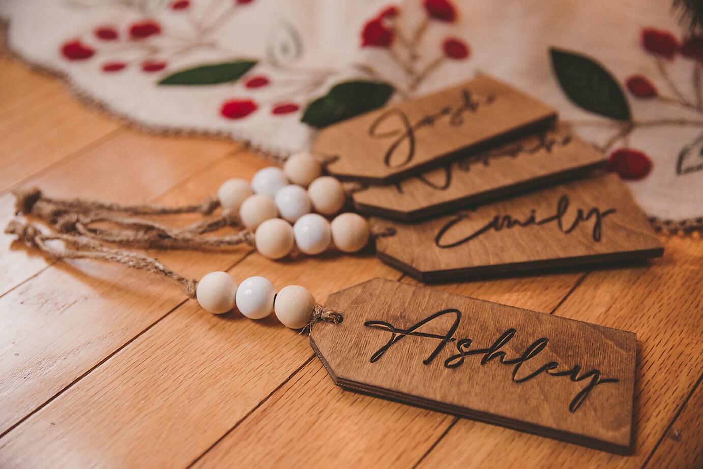 Personalized Wooden Stocking Tag, Stocking Name Tags, Farmhouse Name ...