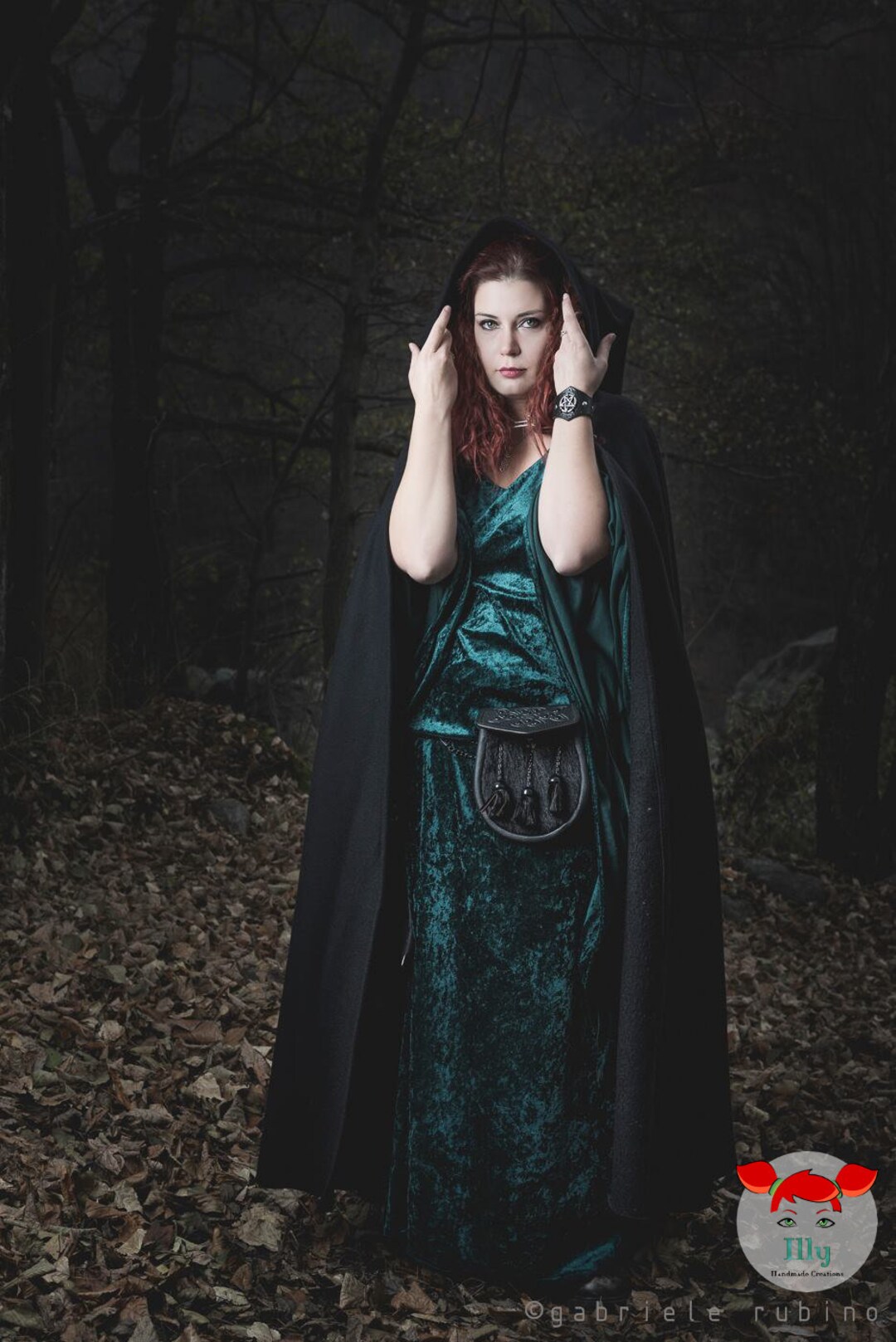 Wool Hooded Cloak Long Hood Cloaks and Capes MAKE TO ORDER - Etsy