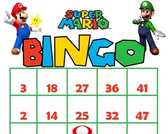 Super Mario Bingo | Etsy
