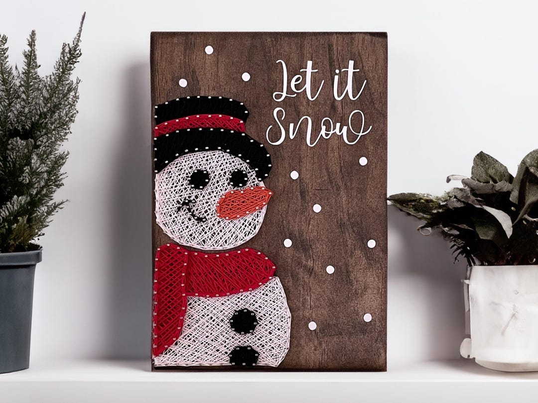 Let It Snow String Art - Winter String Art - Snow Crafts - Snow Lover ...