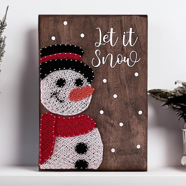 Snowman String Art - Etsy