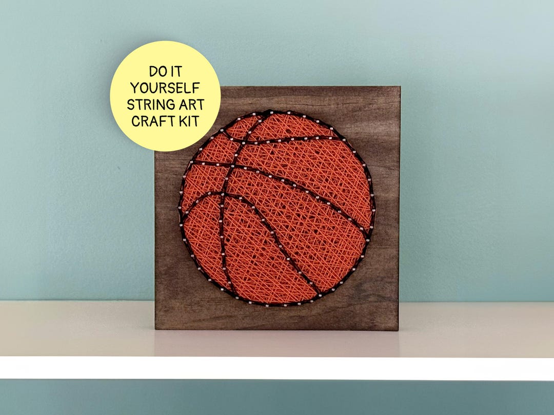 DIY Basketball String Art Craft Kit - Sports Lover - Sports Gift ...