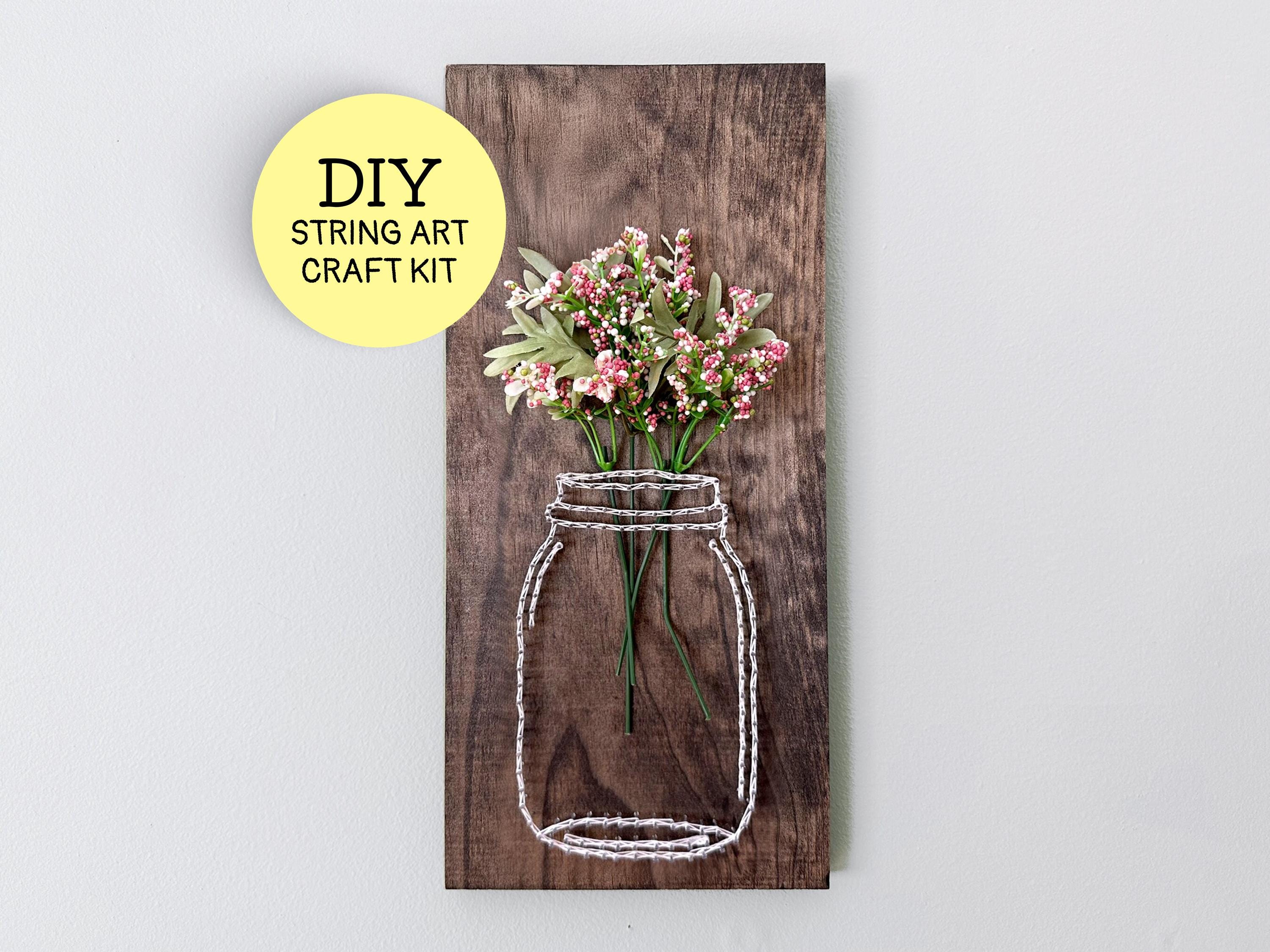 DIY Mason Jar Flower Vase String Art Kit - Etsy