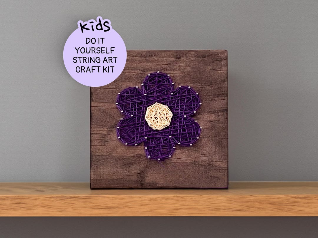 KIDS DIY Flower String Art Craft Kit - String Art Beginner - Etsy