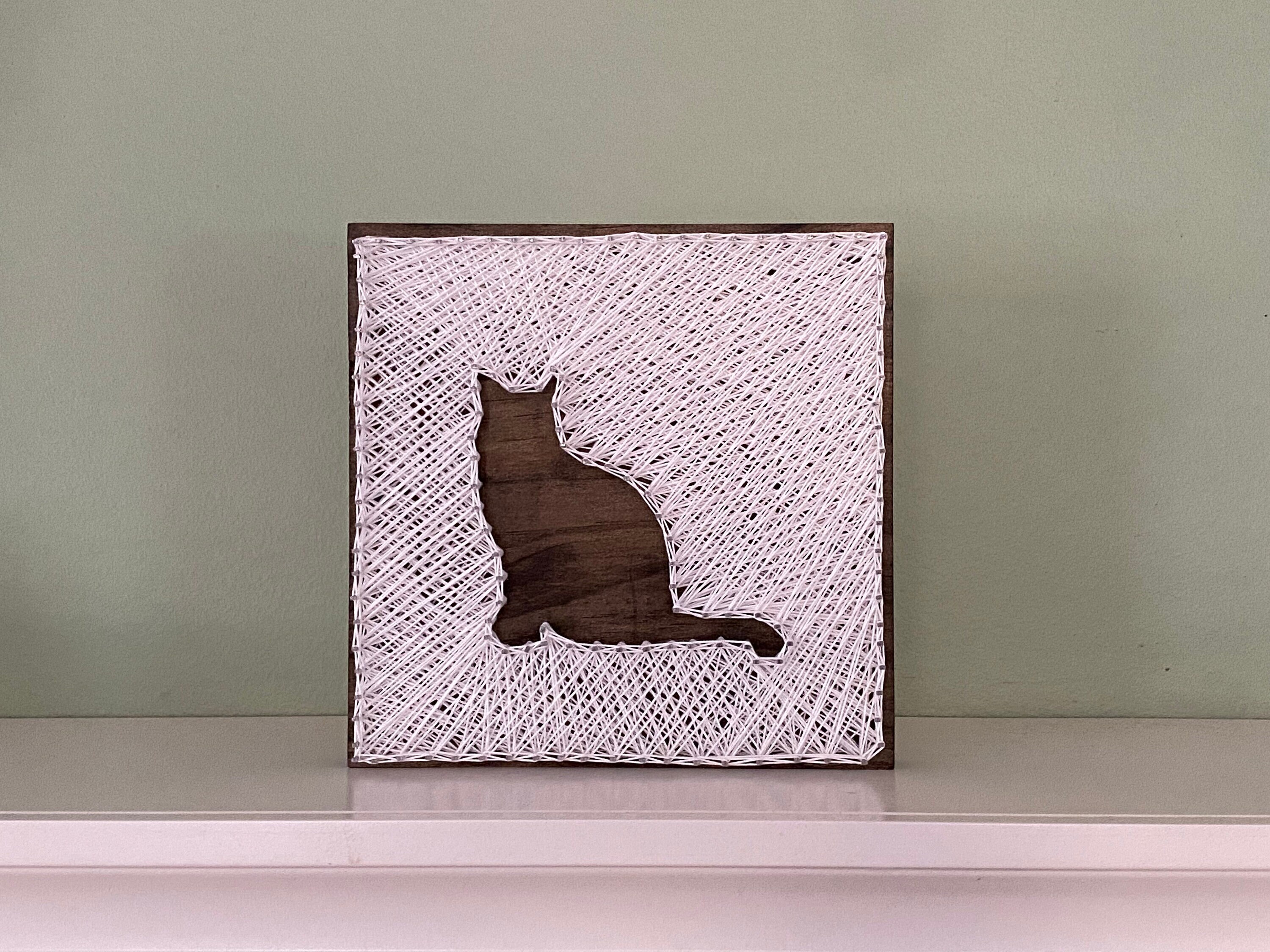 Cat Silhouette String Art – DIY Craft Kit or Completed Sign – Gift for ...