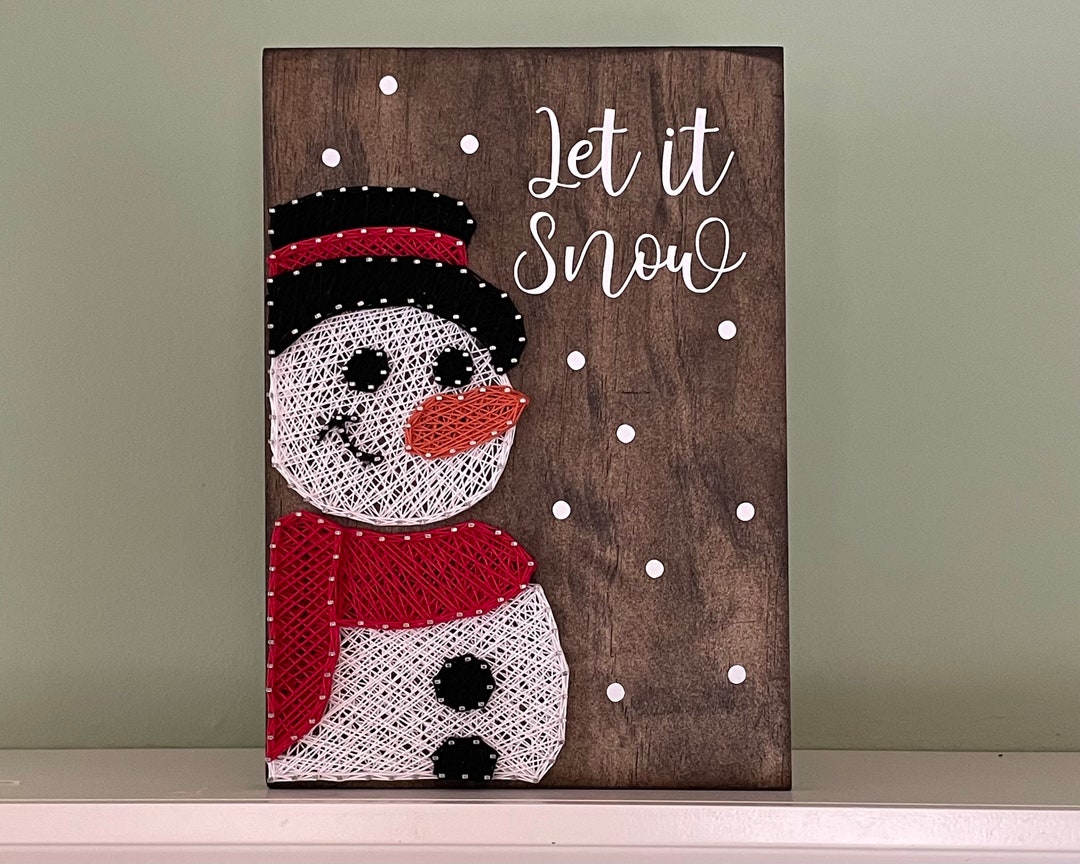 Let It Snow String Art Winter String Art Snow Crafts Snow Lover Gifts ...