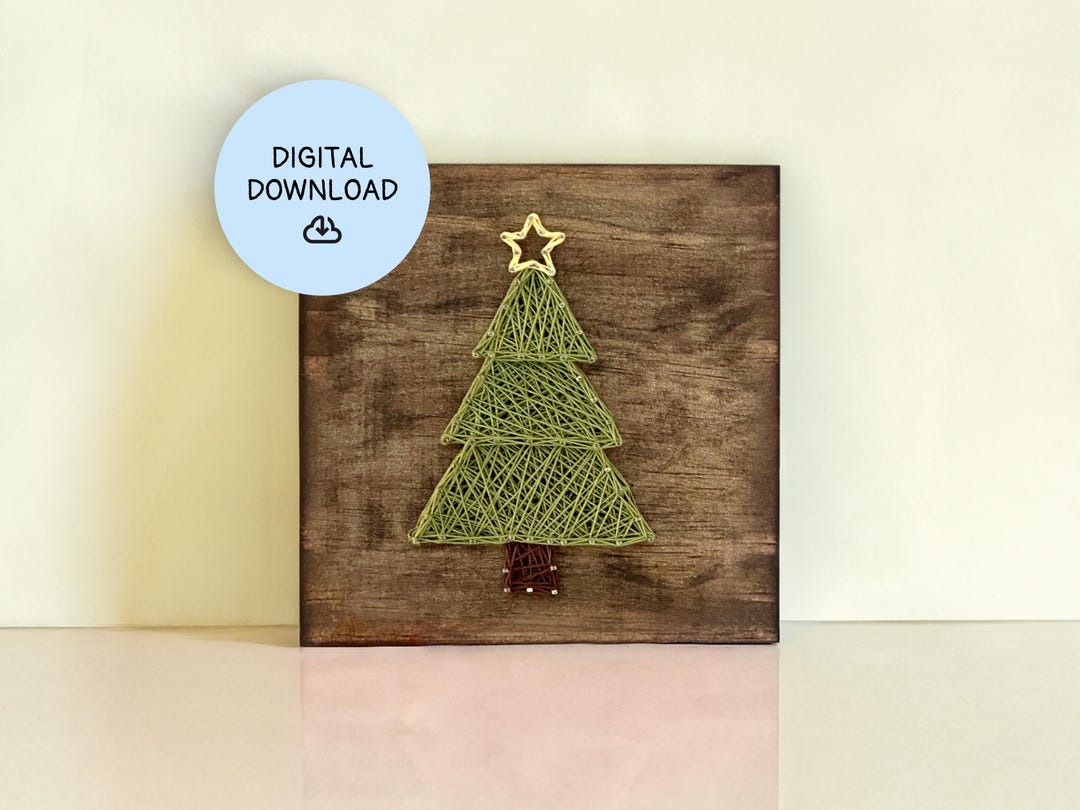 DIY Christmas Tree String Art Craft Kit - DIGITAL FILE - Christmas ...