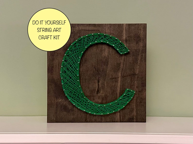 DIY String Craft Kit, Initial Monogram String Art, Wall Decor - Etsy