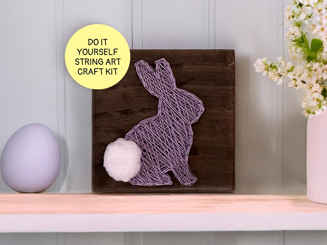 DIY Bunny String Art Craft Kit - String Art Beginner - Easter Decor ...