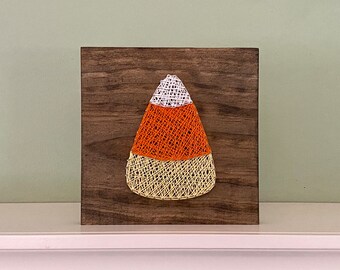 Candy Corn String Art Fall Decor Halloween Fall String Art - Etsy
