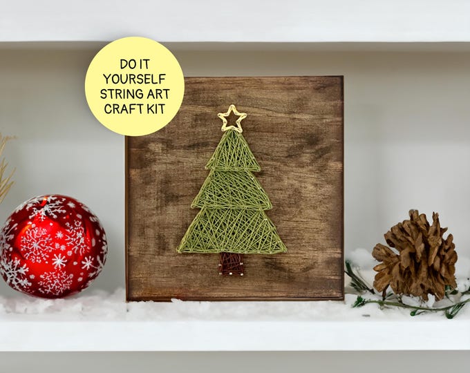 DIY Christmas Tree String Art Craft Kit - Christmas Decor - Christmas ...