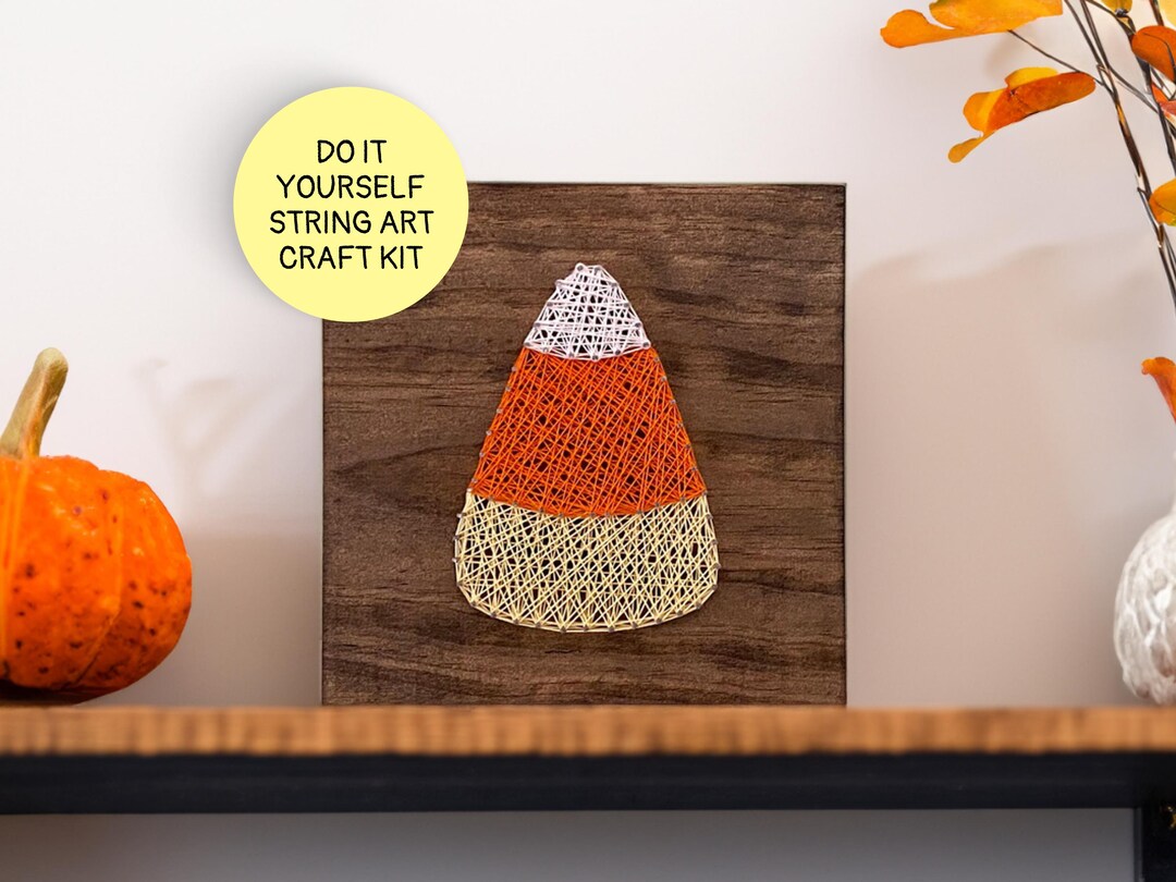 DIY Candy Corn String Art Craft Kit - Fall Decor - String Art Beginner ...