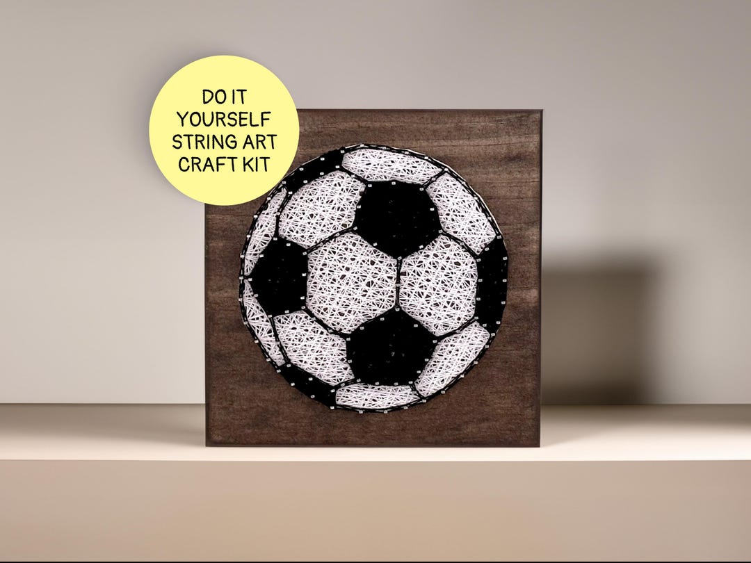 DIY Soccer String Art Craft Kit - Sports Lover - Sports Gift - Athlete ...