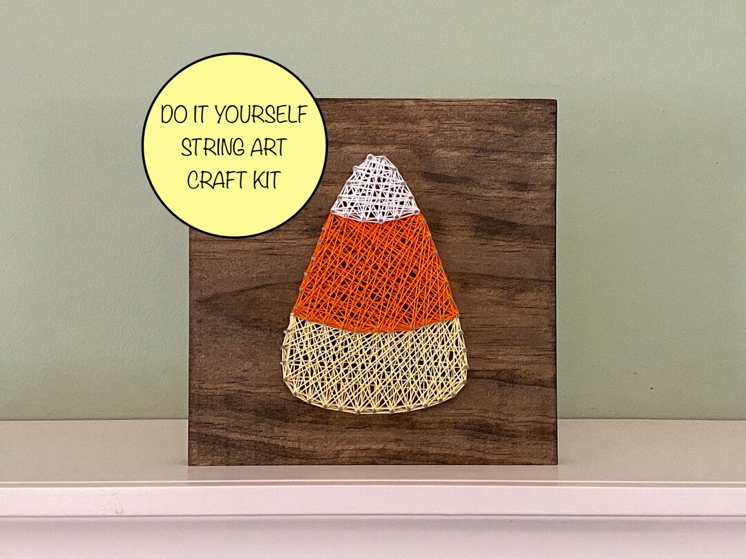 DIY Candy Corn String Art Craft Kit Fall Decor String Art Beginner - Etsy