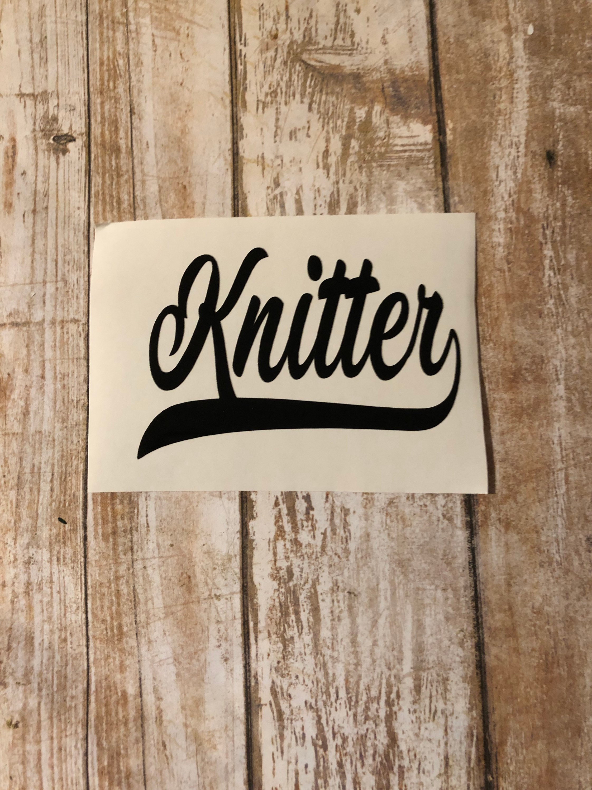 Knitter Vinyl Decal Knitting Knitting Sticker Knitting | Etsy