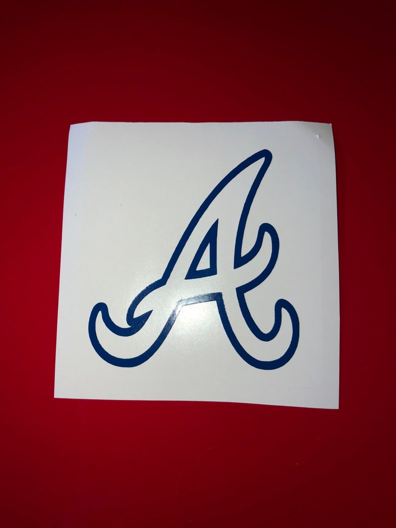 Atlanta Braves A Decal Baseball Braves Baseball Braves - Etsy