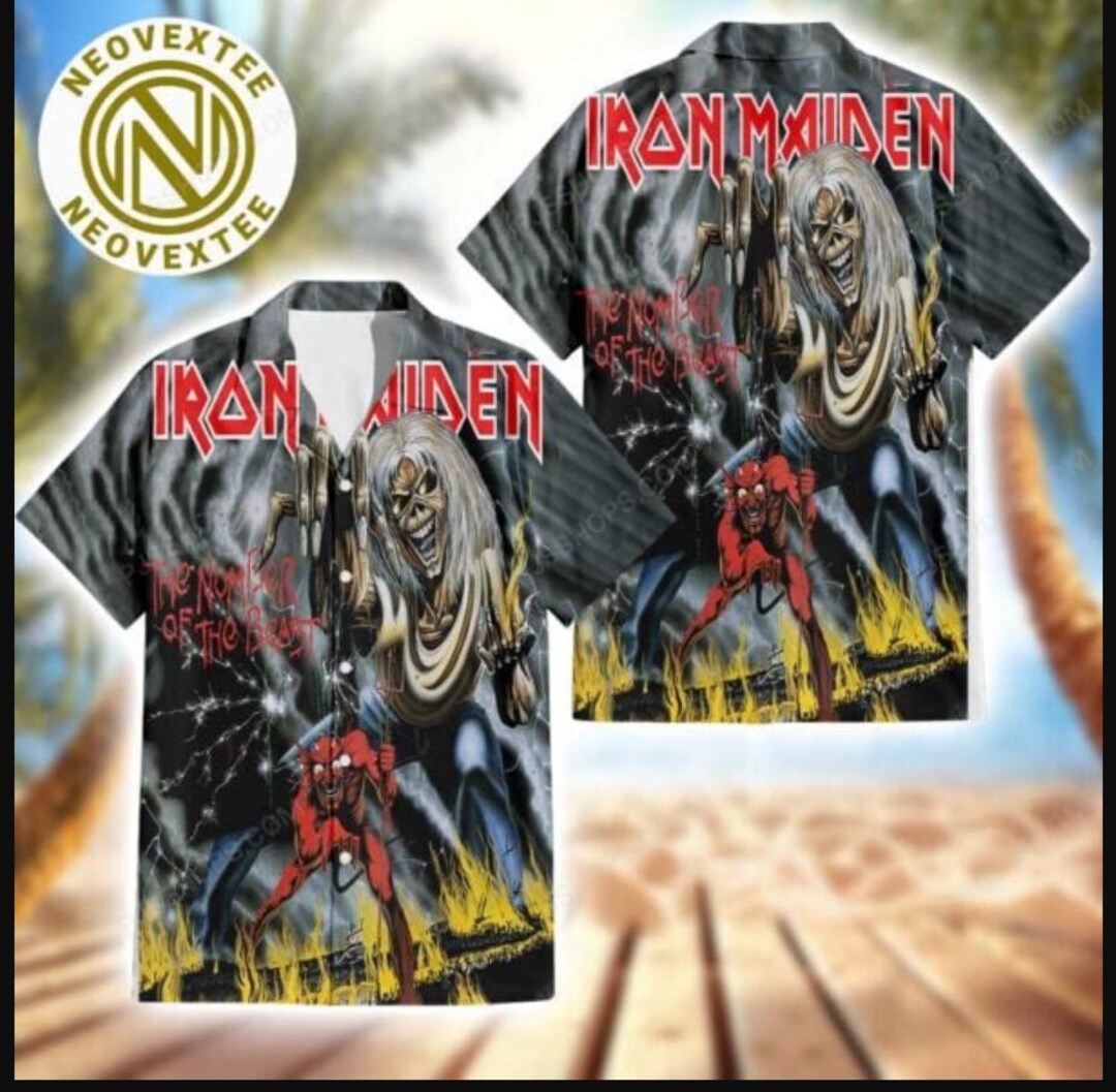 Iron Maiden the Number of the Beast Album Aloha Music Summer Hawaiian ...